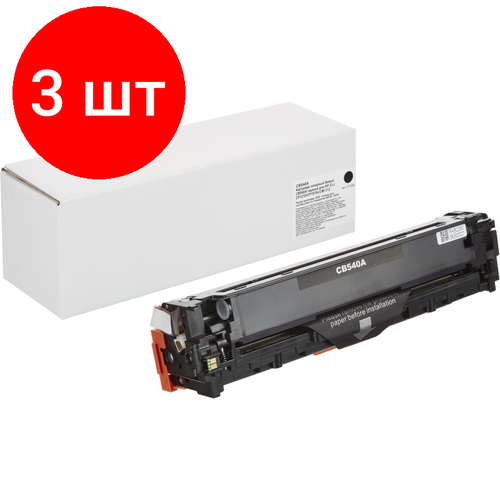 Комплект 3 штук, Картридж лазерный Retech CB540A чер. для HP CLJ CP1215/CP1515n/CM1312