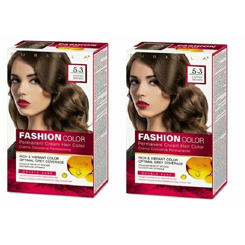 RuBella Краска для волос Fashion Color, тон 5.3 Copper Brown, 50/50/15 мл, 2 уп