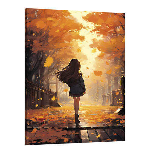 Интерьерная картина 50х70 "Аниме-осень"