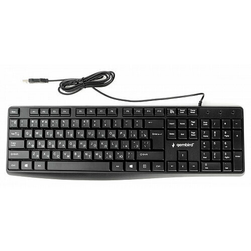 Клавиатура Gembird KB-8410,{USB, черный, 104 клавиши, кабель 1,5м}