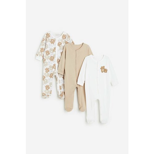 Пижама  H&M, размер 74, бежевый, белый