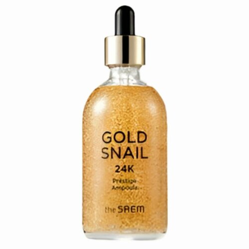 Сыворотка для лица с золотом и муцином улитки The Saem Gold Snail 24K Prestige Ampoule