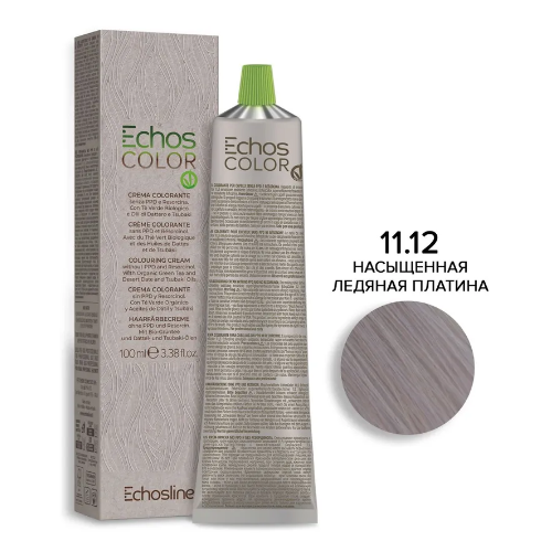 ECHOS LINE, ECHOS COLOR, Крем-краска №11.12 NEW, Насыщенный ледяной платиновый, 100 мл