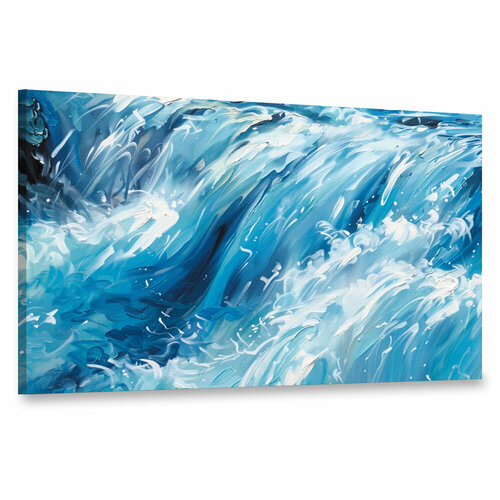 Интерьерная картина 100х60 "Бирюзовый поток"