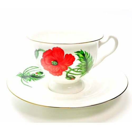 Чашка с блюдцем чайная Кардинал Айседора