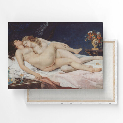 Картина на холсте, репродукция / Gustave Courbet / Гюстав Курбе - Спящие, 1866 / Размер 30 x 40 см
