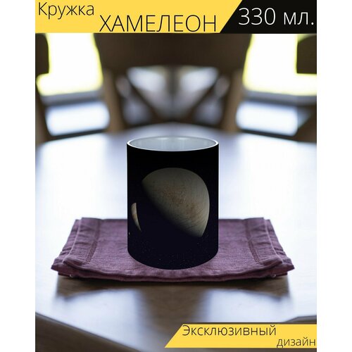 Кружка хамелеон с принтом "Планеты, пространство, галактика" 330 мл.