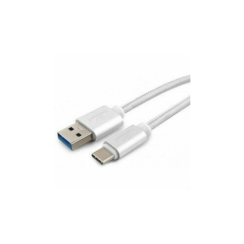 Cablexpert Кабель USB 3.0 CC-P-USBC03S-1.8M AM/Type-C, серия Platinum, длина 1.8м, серебро, блистер