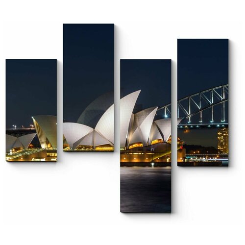 Модульная картина Огни ночного Сиднея144x135