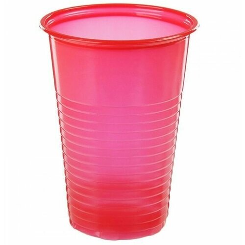 Набор одноразовых стаканов пластик, 20х200 мл, розовые