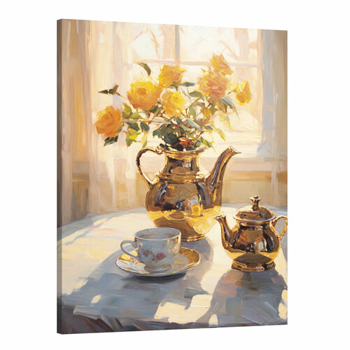 Интерьерная картина 50х70 "Золотой кофе"