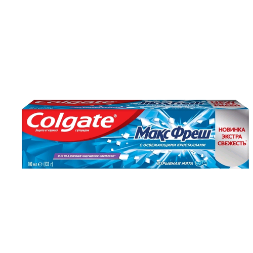 Colgate Макс Фреш. Взрывная Мята Зубная паста "с освежающими кристаллами" 100 мл.