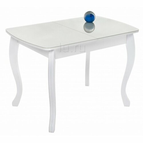 Стеклянный стол Woodville Бриллиант белый 368654