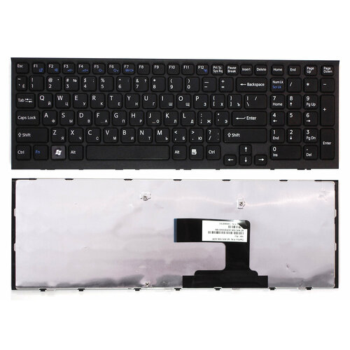 Клавиатура для ноутбука Sony Vaio V116630B черная с рамкой