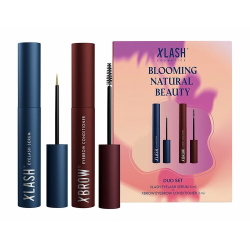 XLASH COSMETICS Blooming Natural Beauty Duo Set Набор (Сыворотка для роста ресниц + Кондиционер для роста бровей)