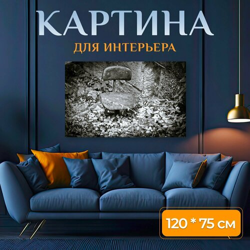 Картина на холсте "Потерянные места, номера, заброшенный" на подрамнике 120х75 см. для интерьера