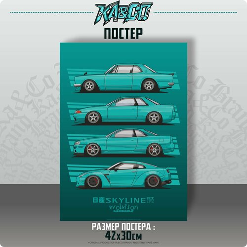 Постеры на стену для интерьера Skyline GTR Evolution