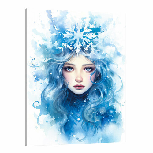 Интерьерная картина 50х70 "Ледяная принцесса: картина для девочки"