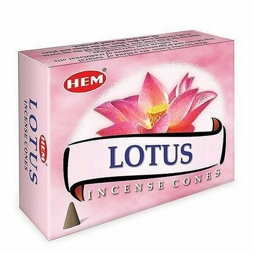 Hem Incense CONES LOTUS (Благовония конусы лотос, Хем), уп. 10 конусов.