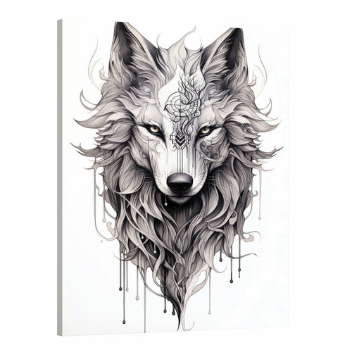 Интерьерная картина 50х70 "Волчья песня"