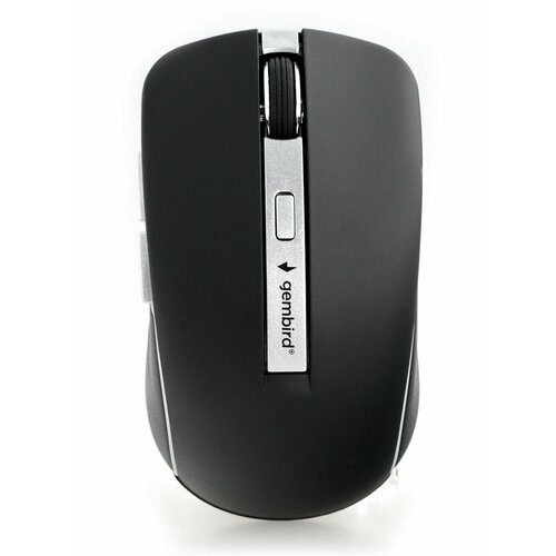 Мышь беспров. Gembird MUSW-450-1, серый/черный, 2.4ГГц, 6кн, 1600DPI, блистер