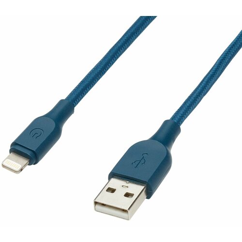 Кабель Gerffins PRO USB-A-Lightning MFI 1м, синий, GFPRO-CABN-AL-BLUE