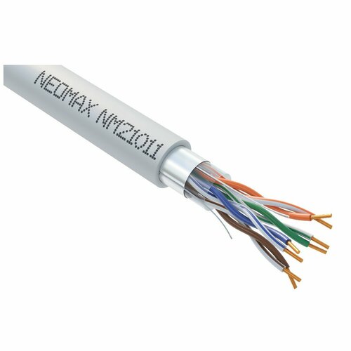 Neomax Кабель NM21011 F UTP cat.5e 4 пары 305 м 0.48 мм 24 AWG Медь, LSZH, серый