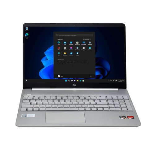 Ноутбук HP Laptop 15s 15.6" FHD/AMD Ryzen 5-5500U 2.1ГГц/8Гб DDR4 RAM/512Гб SSD/AMD Radeon Graphics/Windows 11 Pro/Русская клавиатура