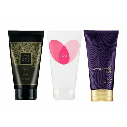 AVON Набор парфюмированный лосьон для тела Attraction Game + Lov U + LBD Lace, 150 мл*3шт