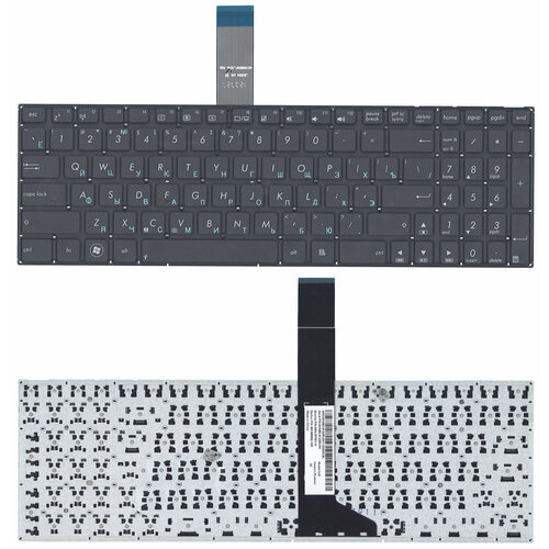 Клавиатура для Asus R513LA, русская, черная, плоский Enter