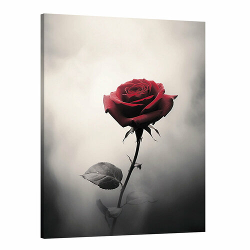 Интерьерная картина 50х70 "Розы во мгле"