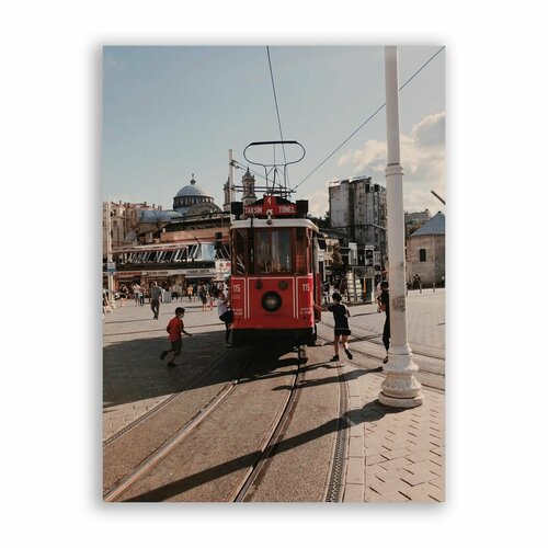 Постер, плакат на бумаге / Стамбульский трамвай / Размер 30 x 40 см