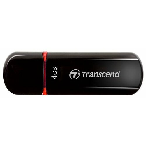 Флешка Transcend JetFlash 600 4 ГБ, 1 шт., черный