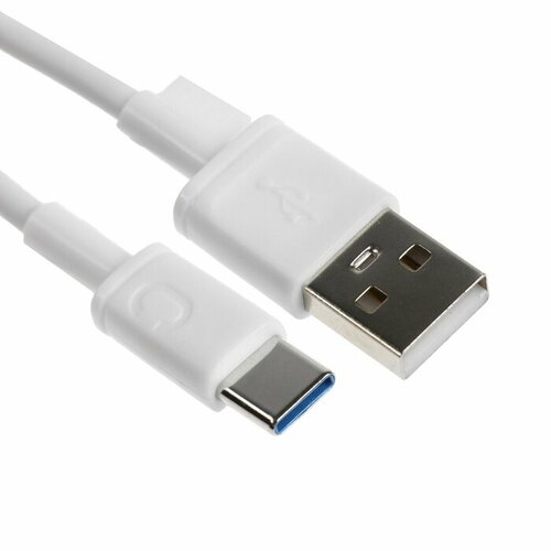 Кабель BYZ BC-041, Type-C - USB, 3 А, 1 м, силикон, белый