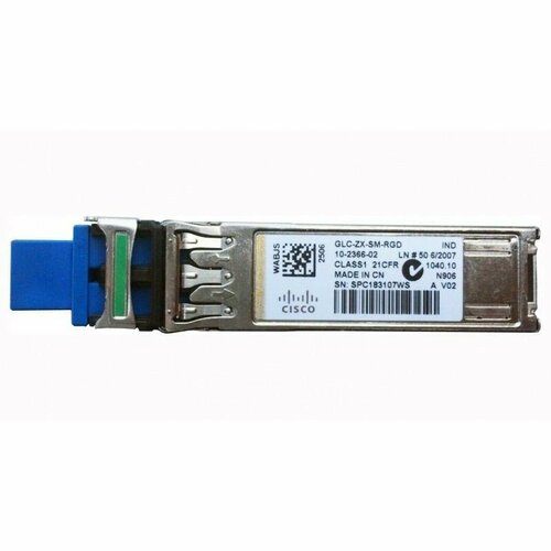 Трансивер Cisco GLC-ZX-SM-RGD 1000BASE-ZX Single Mode RuggedSFP 1550nm industrial operating temperature range