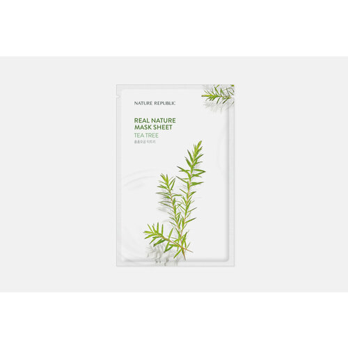 Тканевая маска для лица с экстрактом чайного дерева Nature Republic Real Nature Mask Sheet Tea Tree / количество 1 шт