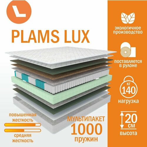 Матрас пружинный Plams LUX 200х200