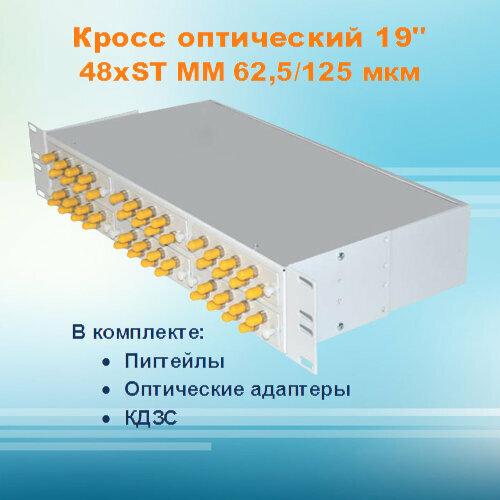 Кросс оптический стоечный СКРУ-2U19-A48-ST-MM62 (укомплектованный)