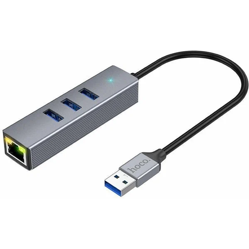 USB Хаб Hoco HB34 4 в1, серый*