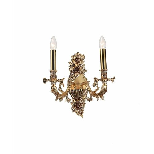 Настенное бра Lucia Tucci Firrnze FIRENZE W1780.2 antique gold, лампа накаливания, 80WВт, кол-во ламп:2шт, Золото
