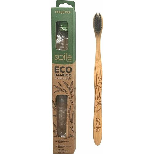 Зубная щетка Smilе Care Eco Bamboo с бамбуковой ручкой средней жесткости