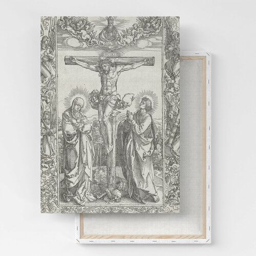 Картина на холсте, репродукция / Альбрехт Дюрер - Иисус на кресте, 1516 / Размер 80 x 106 см