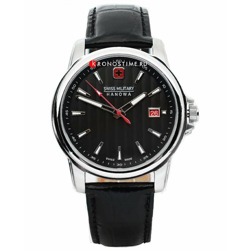 Наручные часы Swiss Military Hanowa, серебряный, черный