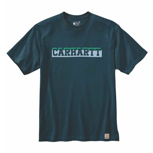 Футболка carhartt, размер S, зеленый