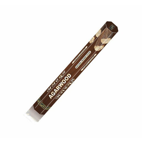 AGARWOOD Premium Incense Sticks, Zed Black (агаровое дерево премиум благовония палочки, Зед Блэк), шестигранник 20 палочек.