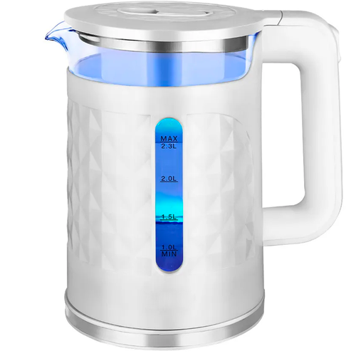 Электрический чайник Cronier CR-1528 (2.3 л, 2000 Вт, подсветка) (белый)