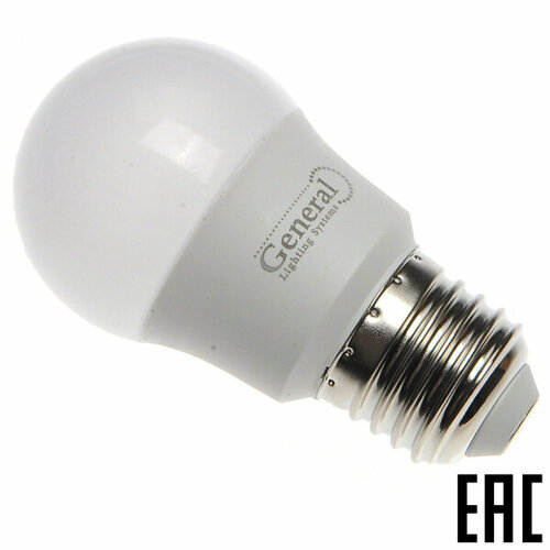 Лампа светодиодная "шарик" х/б свет 8,5Вт 683700 GLDEN-G45F-10-230-E27-4500К 840Лм General