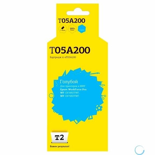 T2 C13T05A200 Картридж для для Epson WorkForce Pro WF-C878RDTWF/C879RDTWF (20000 стр.), голубой, с чипом