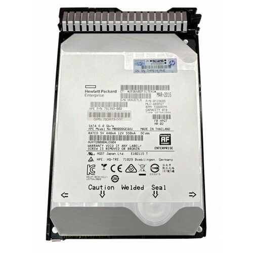 Жесткий диск HP 857559-001 8Tb 7200 SATAIII 3,5" HDD