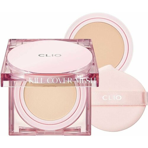 CLIO Тональный кушон + рефил Kill Cover Mesh Glow Cushion SPF50+ (4 Ginger)